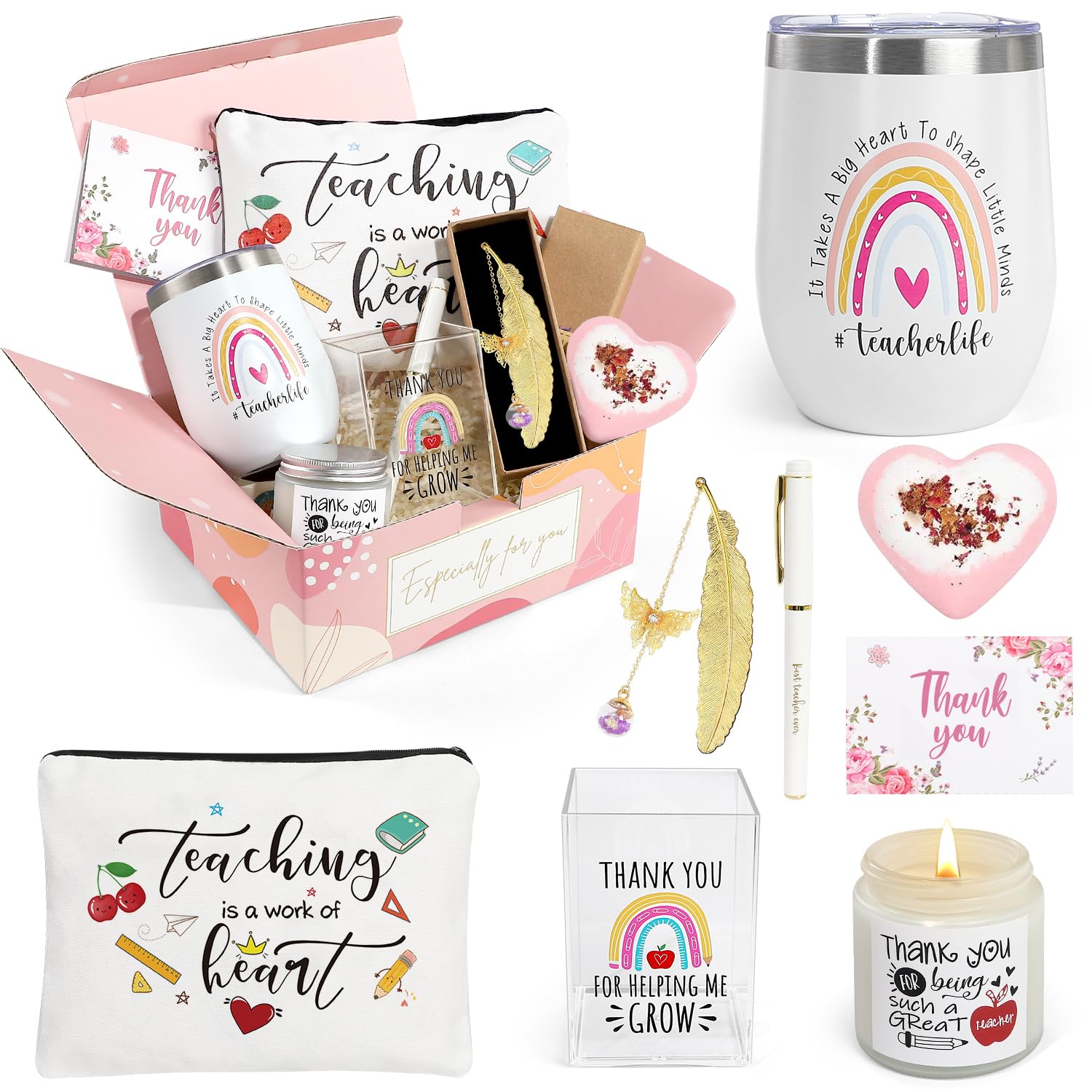 Teacher Appreciation Gifts for Women,Teacher Gifts,12 OZ Teacher Tumbler for Teacher Birthday,Back to School Gift,Thank You Gifts,Teachers Day Gifts