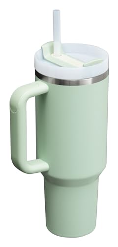 Stanley Quencher H2.0 Tumbler with Handle and Straw 40 oz | Flowstate 3-Position Lid | Cup Holder Compatible for Travel | Insulated Stainless Steel Cup | BPA-Free | Matcha Cream