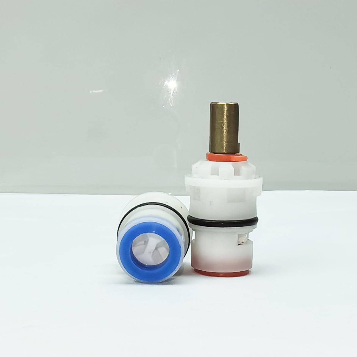 Ceramic Stem Disc Faucet Cartridge Replacement Bathroom Tap (1 Pair Hot & Cold) for Pfister 9608020 48/143/149 Series Valve Cartridge 9608060 Hot Valve Cartridge