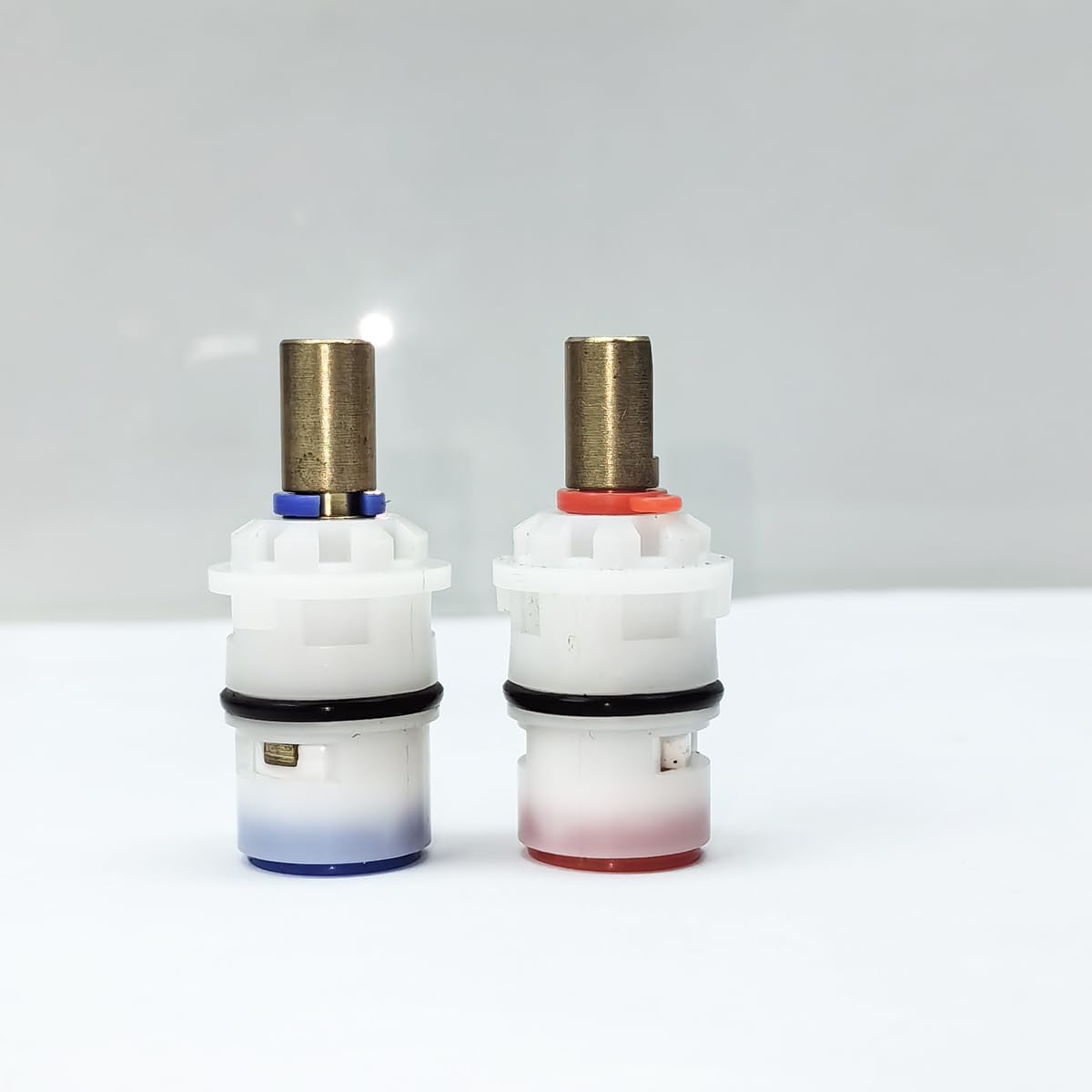 Ceramic Stem Disc Faucet Cartridge Replacement Bathroom Tap (1 Pair Hot & Cold) for Pfister 9608020 48/143/149 Series Valve Cartridge 9608060 Hot Valve Cartridge