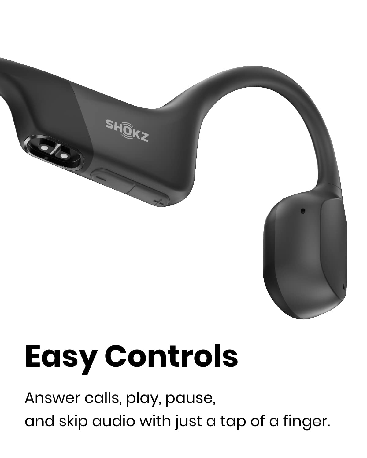SHOKZ OpenRun Mini (AfterShokz Aeropex Mini) -Bone Conduction Open-Ear Bluetooth Sport Headphones - Waterproof Wireless Earphones for Workouts and Running - Built-in Mic (Renewed)