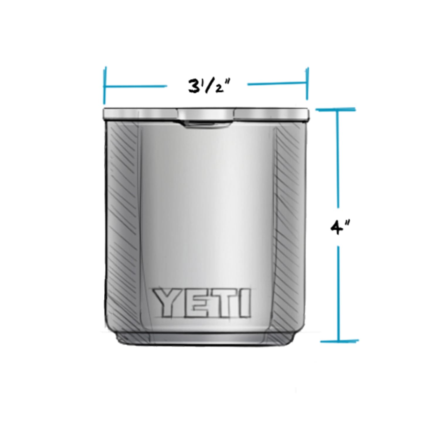 YETI Rambler 10 oz Stackable Lowball 2.0, Vacuum Insulated, Stainless Steel with MagSlider Lid, Big Wave Blue
