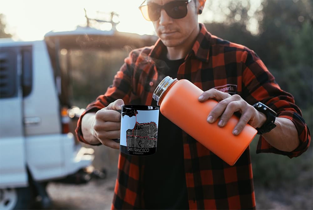 Ultra Marathon San Francisco Gifts and Souvenirs - Unique Drinkware - Ultra Marathon Race Momento - 11oz Black Ceramic Mug