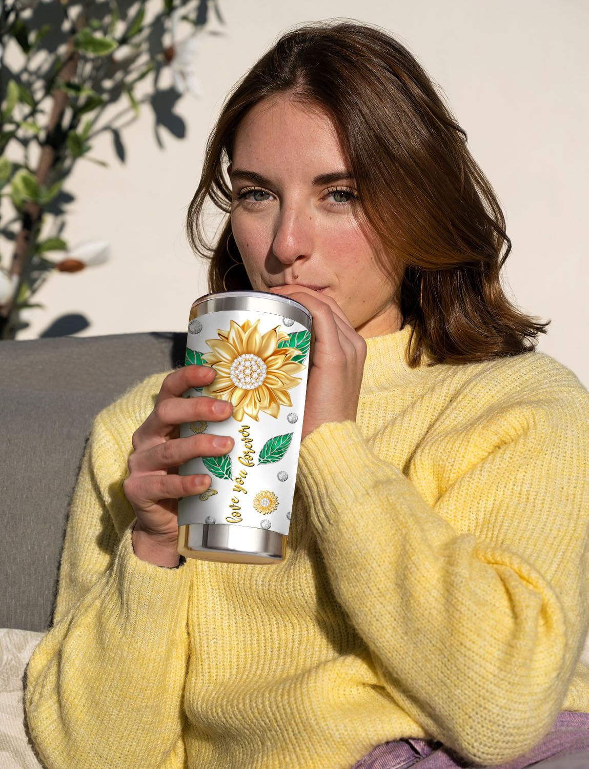 Pininerr Aunt Coffee Cup - 20 oz Vacuum Insulated Stainless Steel, Ideal Aunt Birthday Gift
