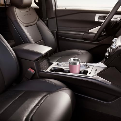 iPick Image for Ford Bronco 20 oz Dual-Wall Insulated Stainless Steel with Pink Silicone Sleeve Travel Tumbler