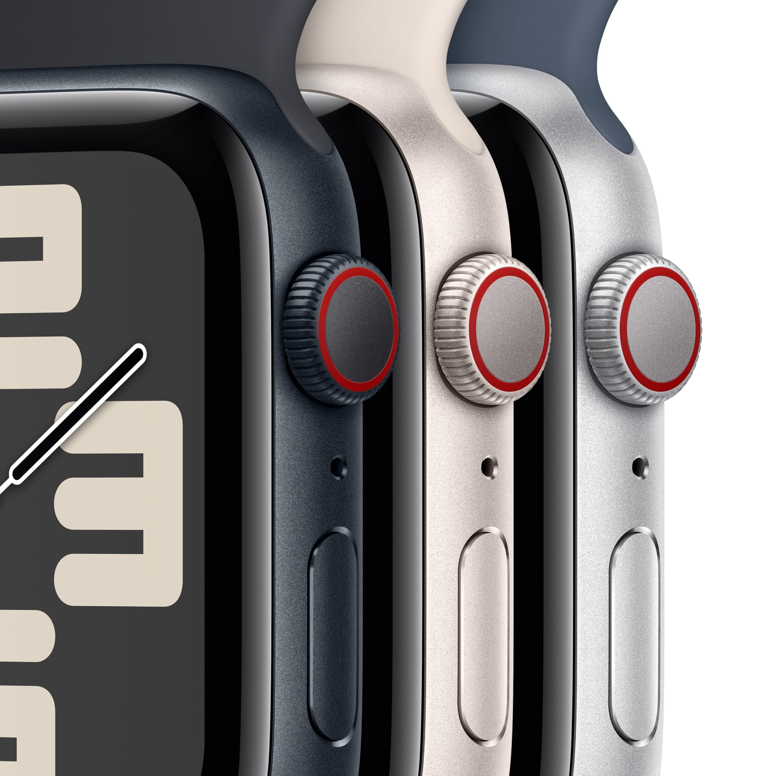 Apple Watch SE (2nd Gen) [GPS + Cellular, 44mm] - Midnight Aluminum Case with Midnight Sport Loop Band, M/L (Renewed)