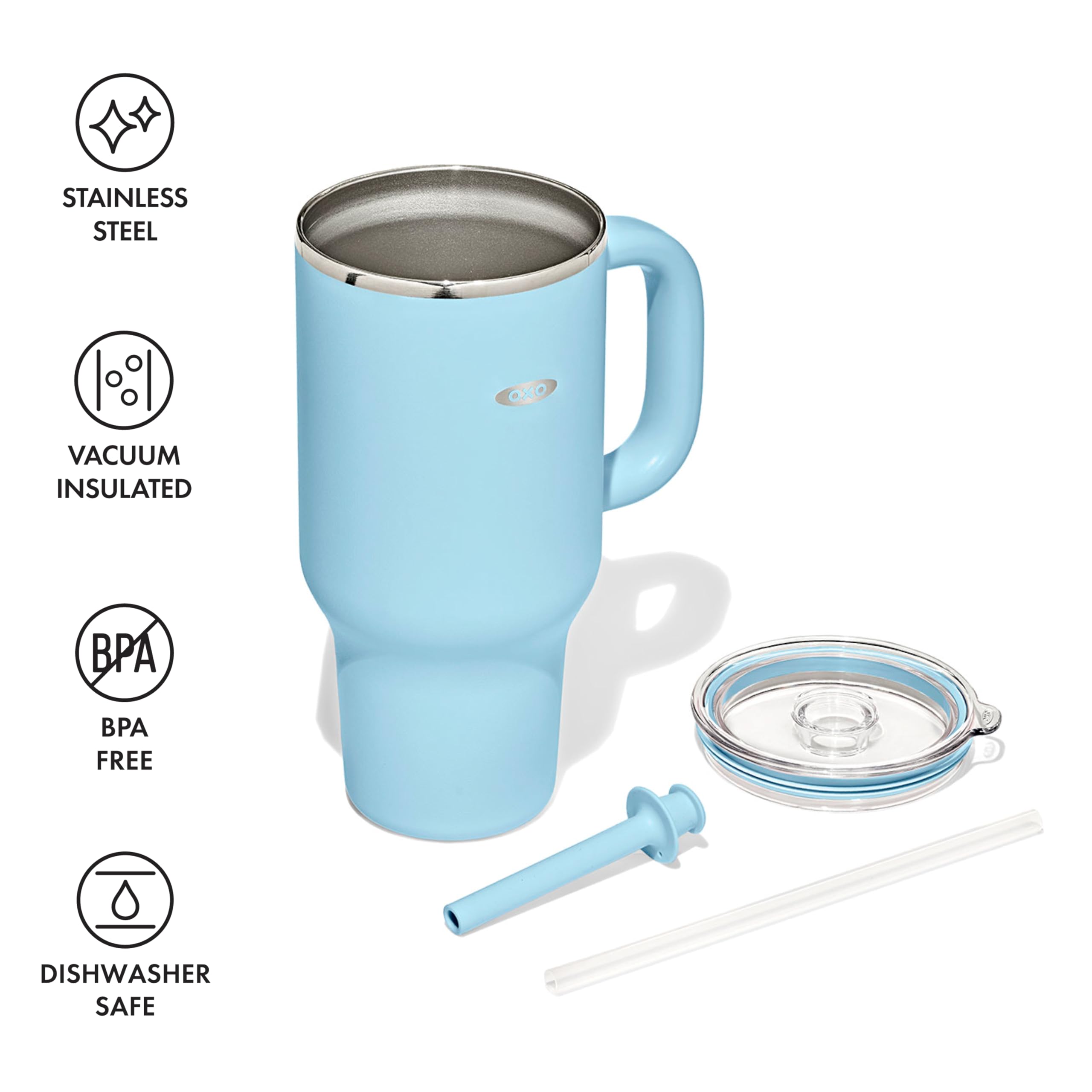 OXO Strive XL Tumbler with Handle – 40 oz. – Blue Topaz