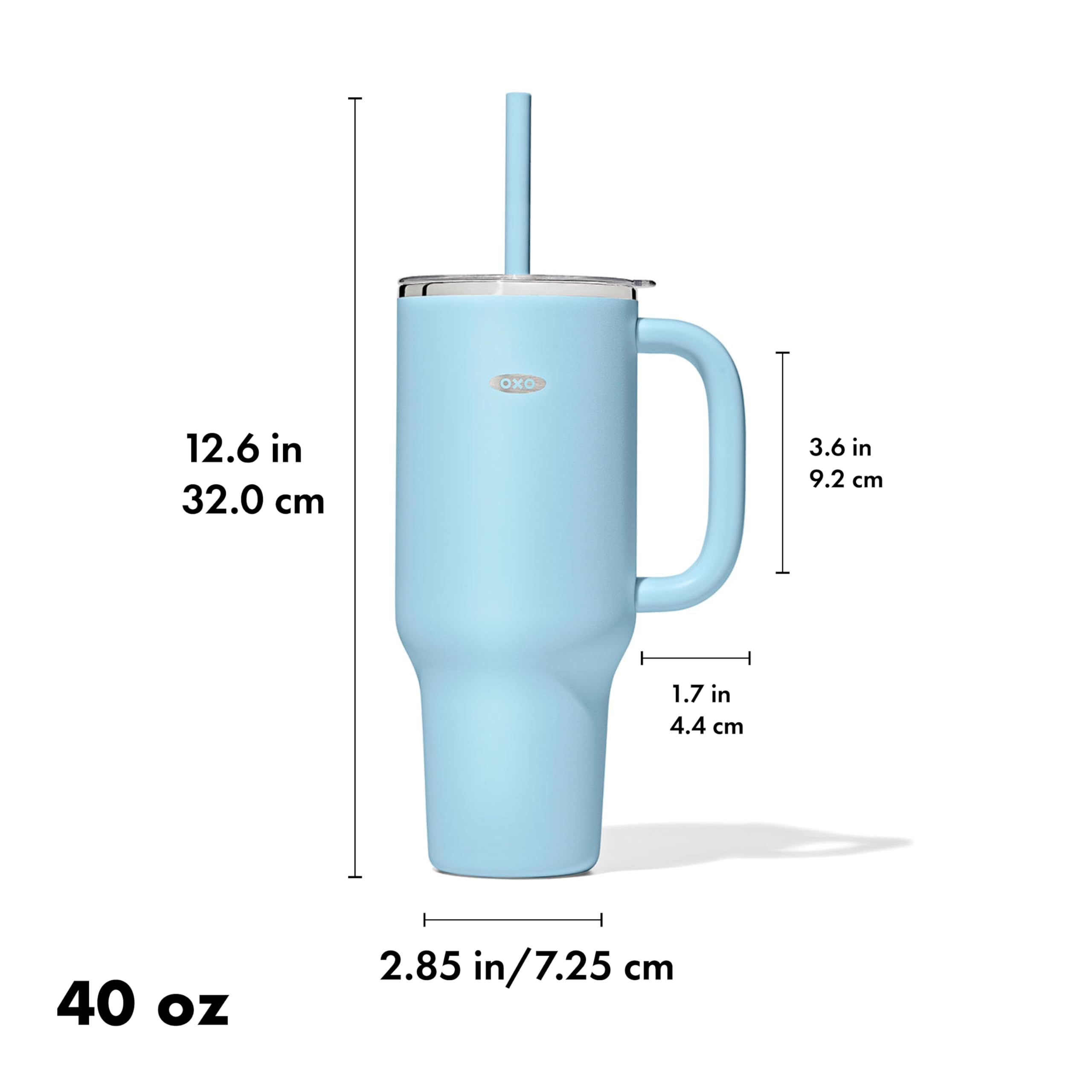 OXO Strive XL Tumbler with Handle – 40 oz. – Blue Topaz