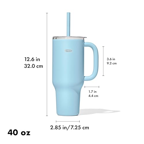 OXO Strive XL Tumbler with Handle – 40 oz. – Blue Topaz