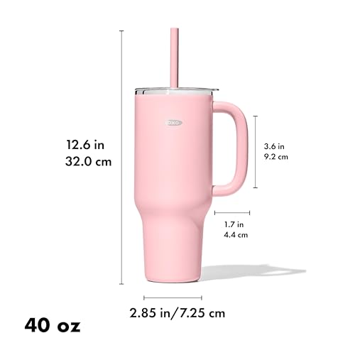 OXO Strive XL Tumbler with Handle – 40 oz. – Rose Quartz