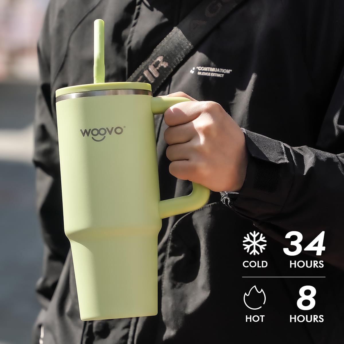 30oz Tumbler with Handle and Straw, Insulated Coffee Mug with Splash Proof Lid, BPA Free Reusable Double Wall Stainless Steel Water Cup, Keep Beverages Cold Hot for Hours, Gradient Grey