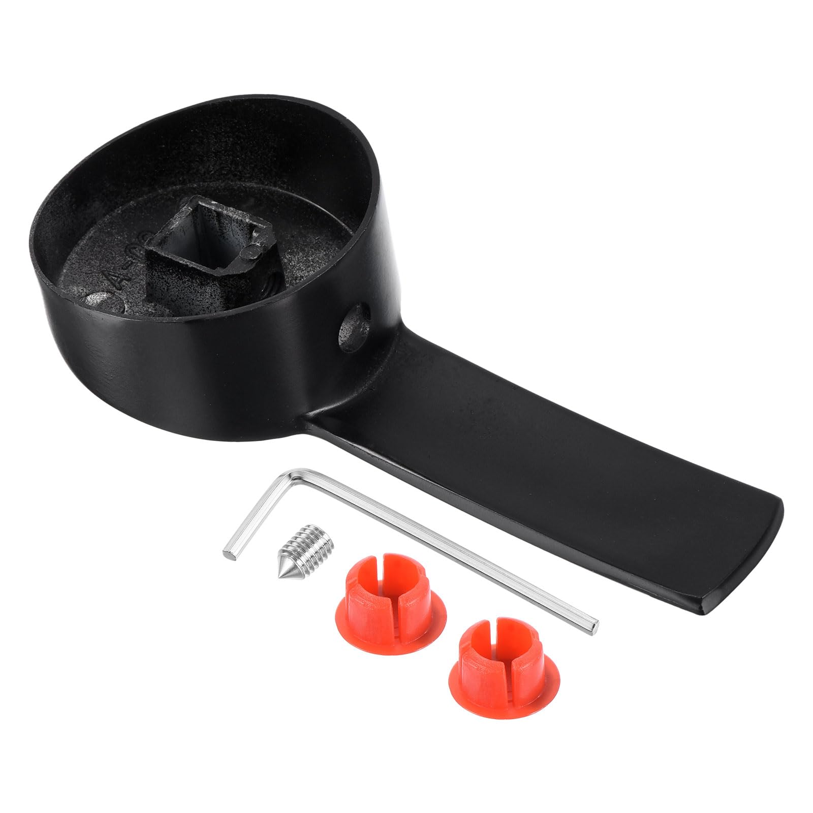 uxcell Single Lever Faucet Handle for 35mm Cartridge Zinc Alloy Faucet Handle Replacement for Kitchen Bathroom Shower, Black 4.1'' Length