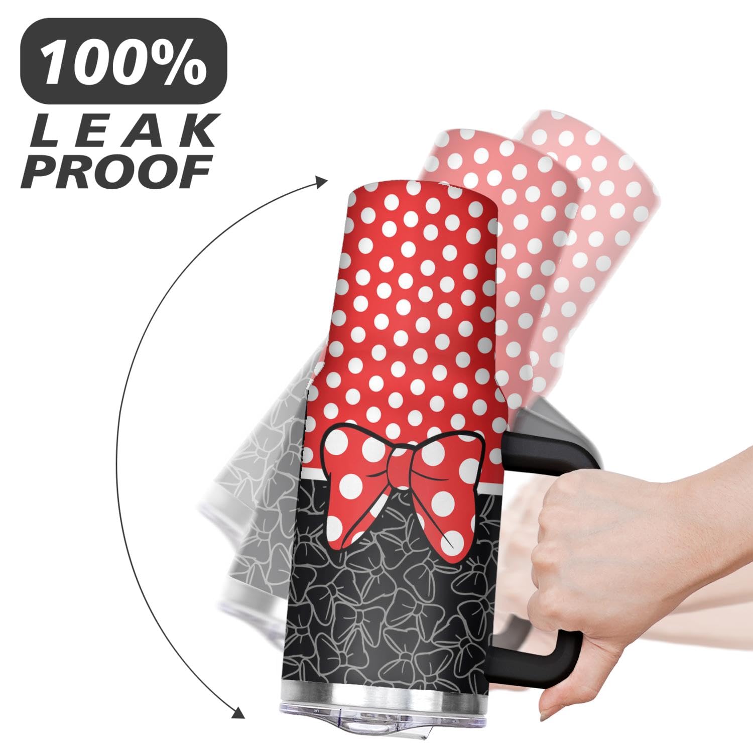 Sunmdecor 40 Oz Tumbler with Handle and Silicone Straws,Coffee Insulated Tumbler with Handle,40oz tumbler with handle
