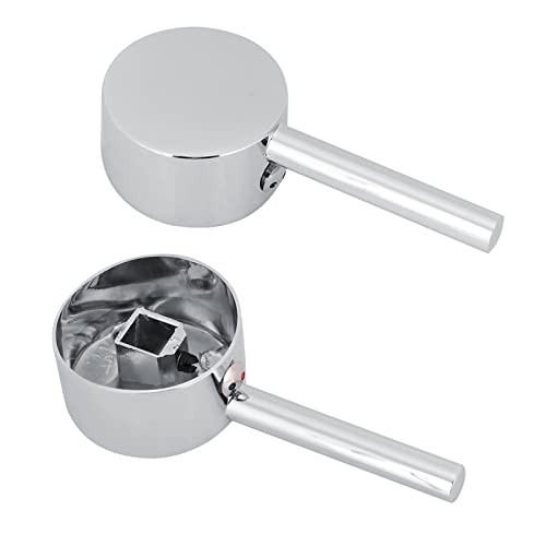 Faucet Lever Handle, 45mm Valve Core Zinc Alloy Chrome Plated Hot and Cold Single Faucet Handle Replacement for Kitchen Bathroom Toilet Use