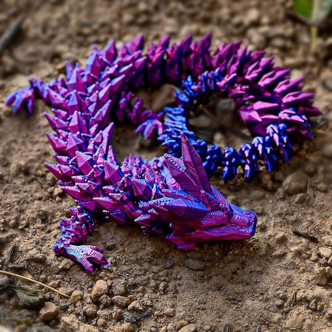 Zobetro Easter Basket Stuffers, 3D Printed Dragon Surprise Egg, Executive Dragon Fidget Desk Toys Decorative Easter Egg Fillers Easter Gifts for Boys Kids Home Decor(Purple)