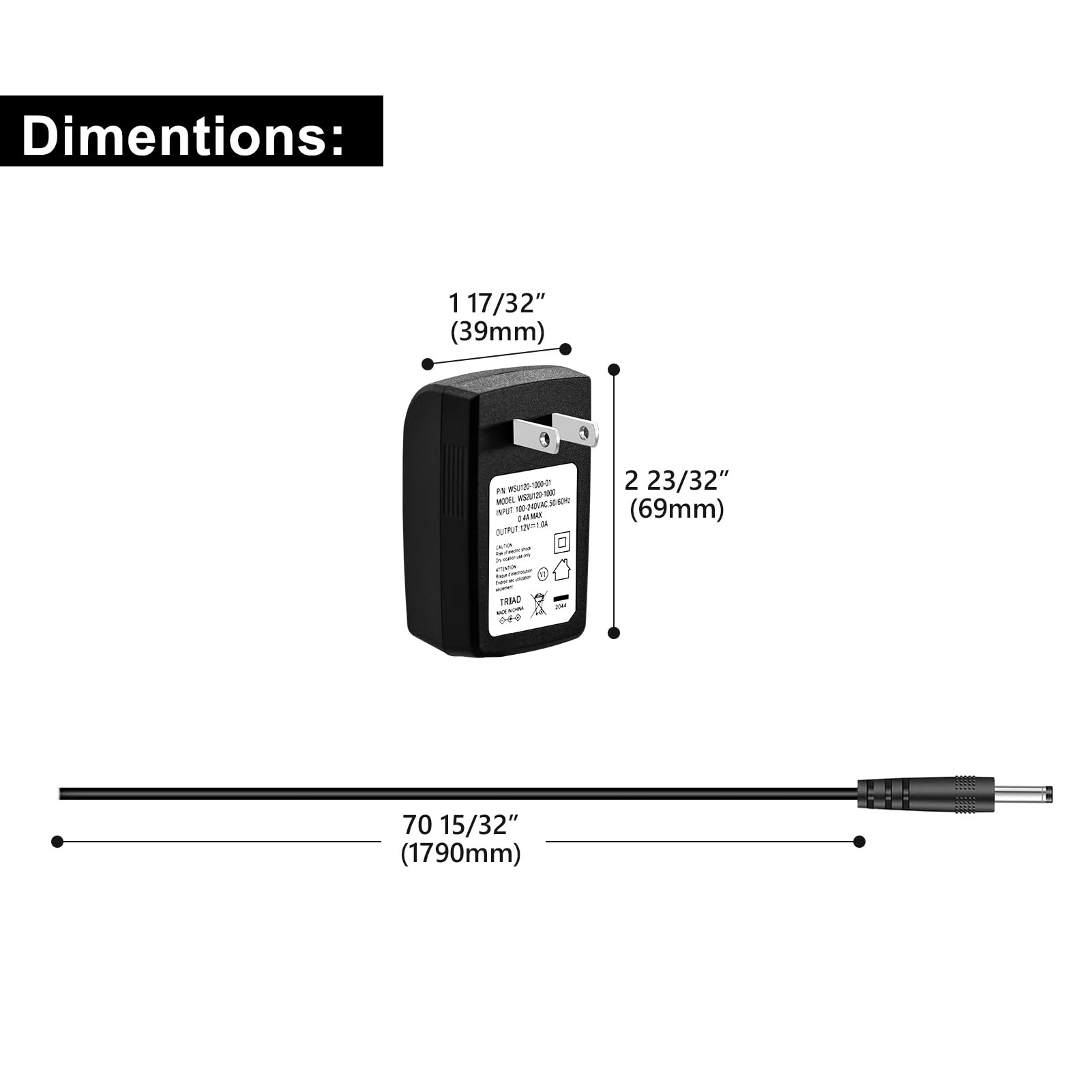Compatible with Moen AC Power Cord Adapter Kit for Moen MotionSense, Kitchen Faucets, 169031 (AC Adapter)