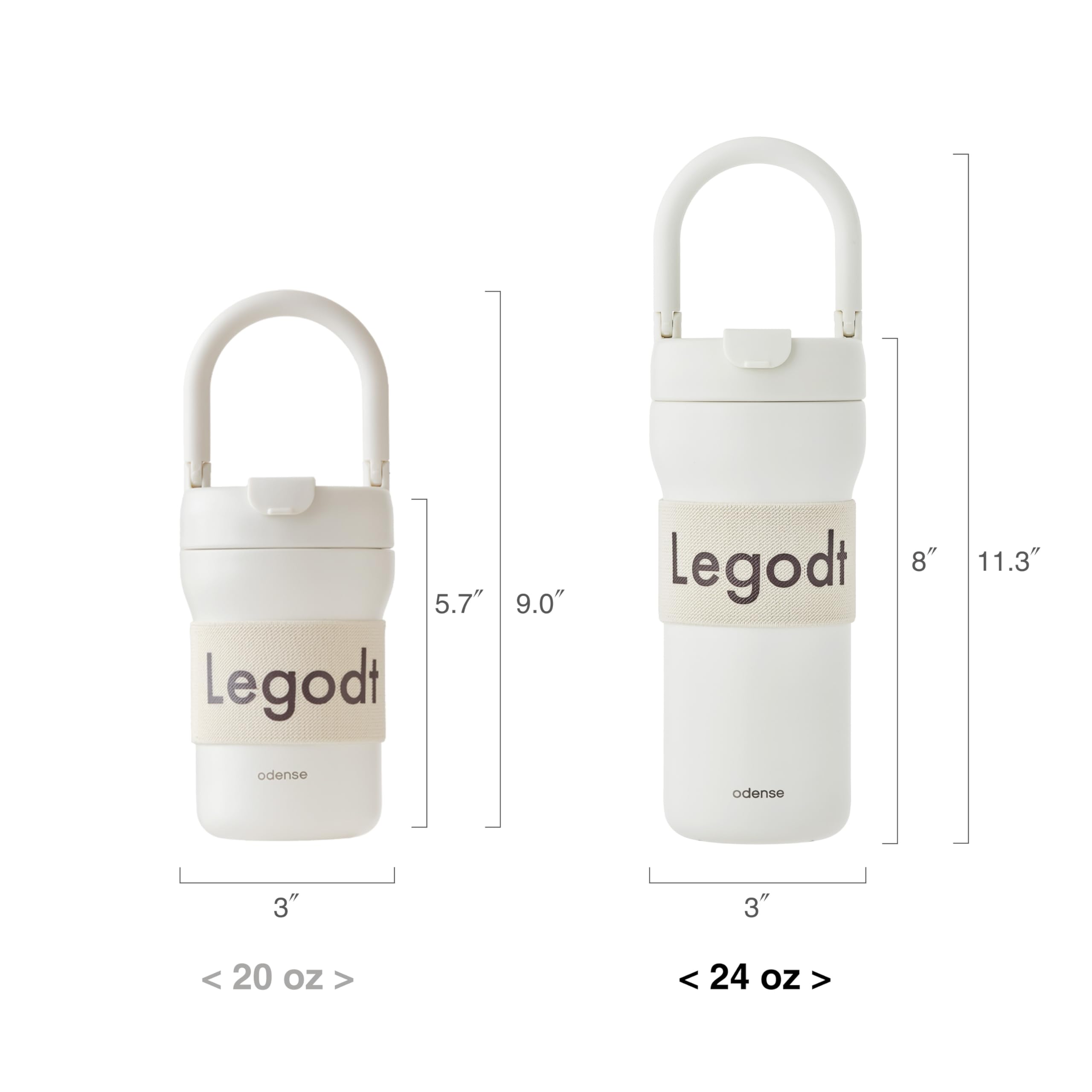 Odense Legodt 2 Way Tumbler 24oz with 2 in 1 Lid & Flexible Handle - Straw Available Insulated Travel Coffee Mug with Leak Proof - Double Stainless Steel Keeps Drinks Hor or Cold(Sweet Pumpkin)