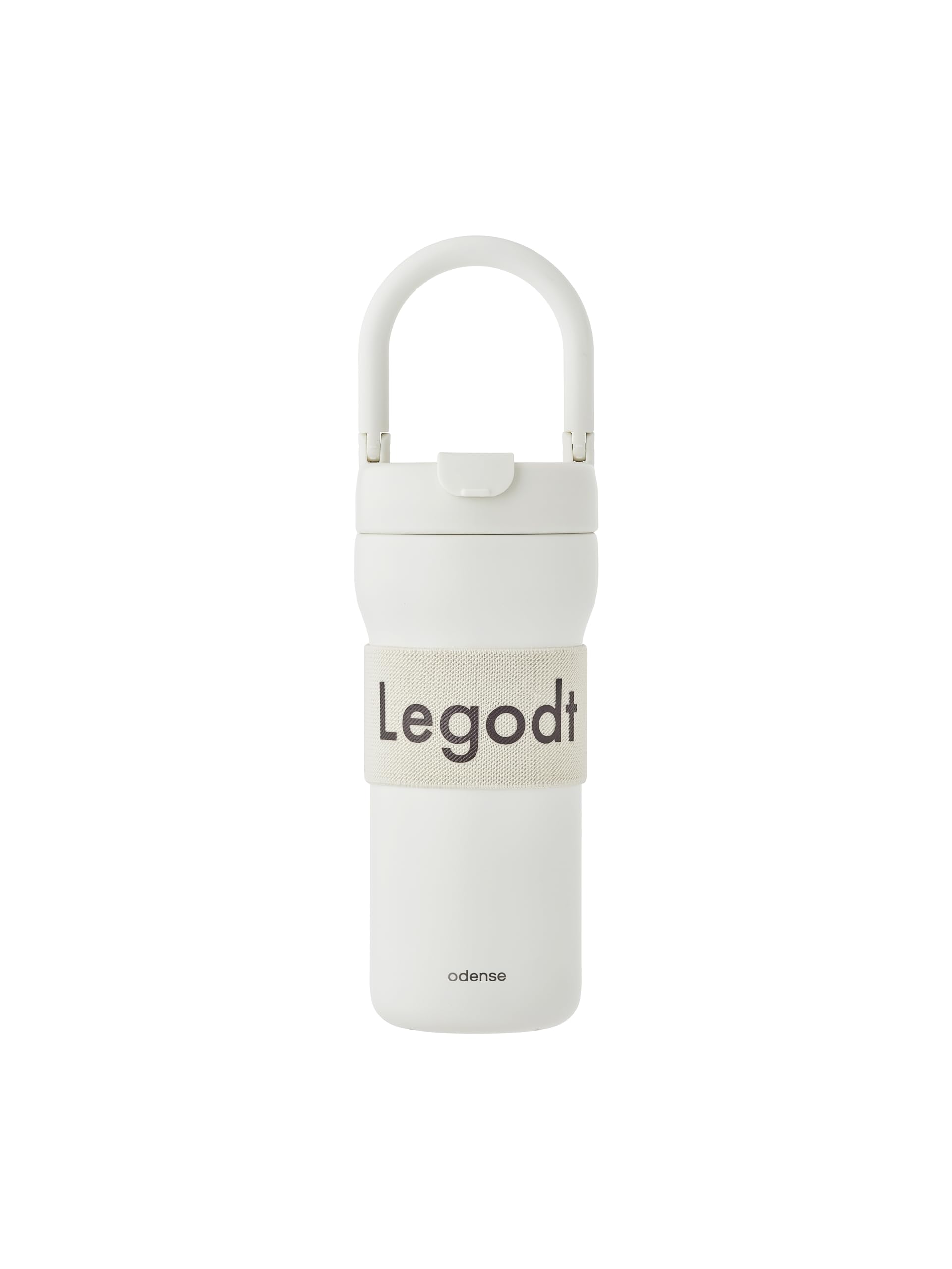 Odense Legodt 2 Way Tumbler 24oz with 2 in 1 Lid & Flexible Handle - Straw Available Insulated Travel Coffee Mug with Leak Proof - Double Stainless Steel Keeps Drinks Hot or Cold(Vanilla Cream)
