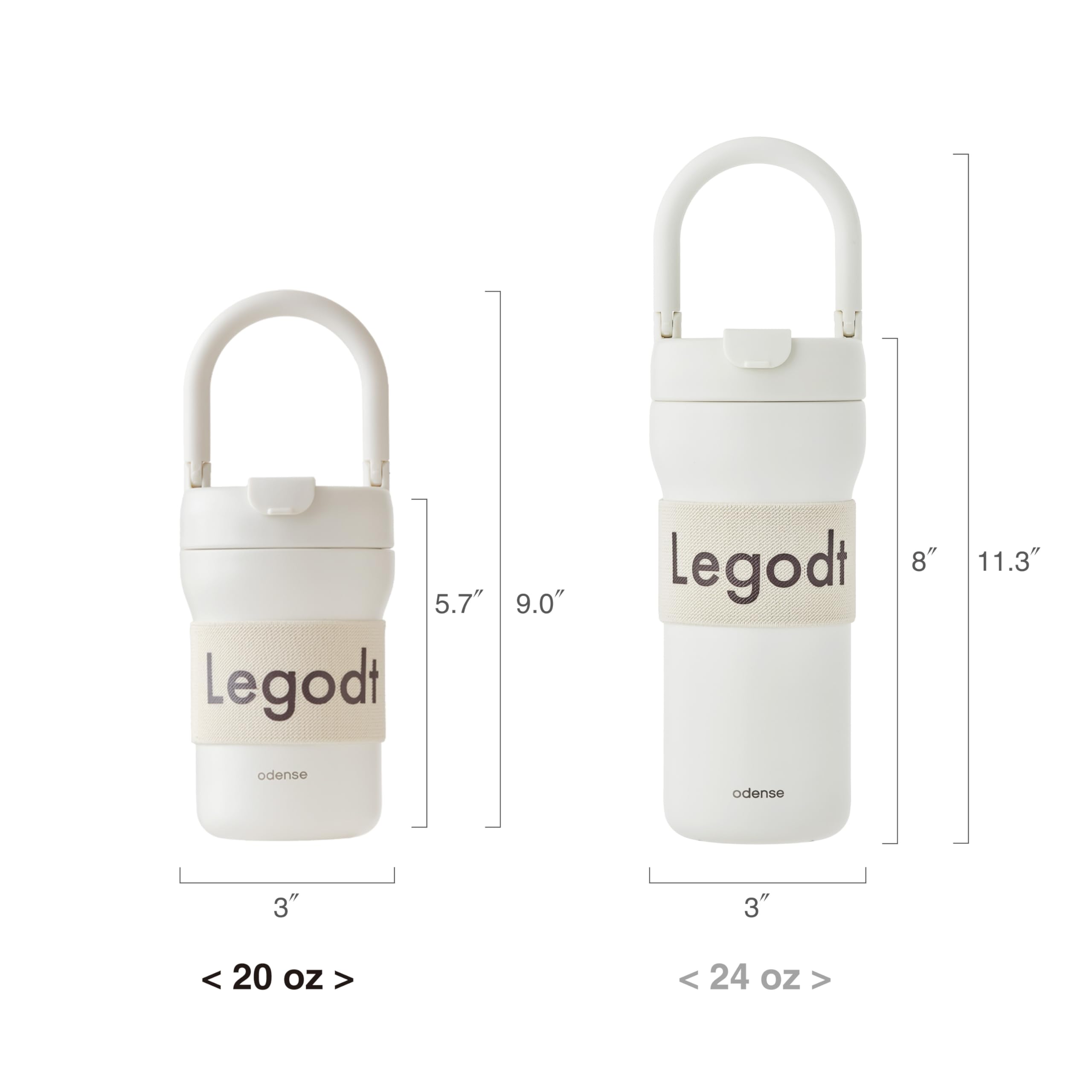 Odense Legodt 2 Way Tumbler 15.2oz with 2 in 1 Lid & Flexible Handle - Straw Available Insulated Travel Coffee Mug with Leak Proof - Double Stainless Steel Keeps Drinks Hot or Cold(Sweet Pumpkin)