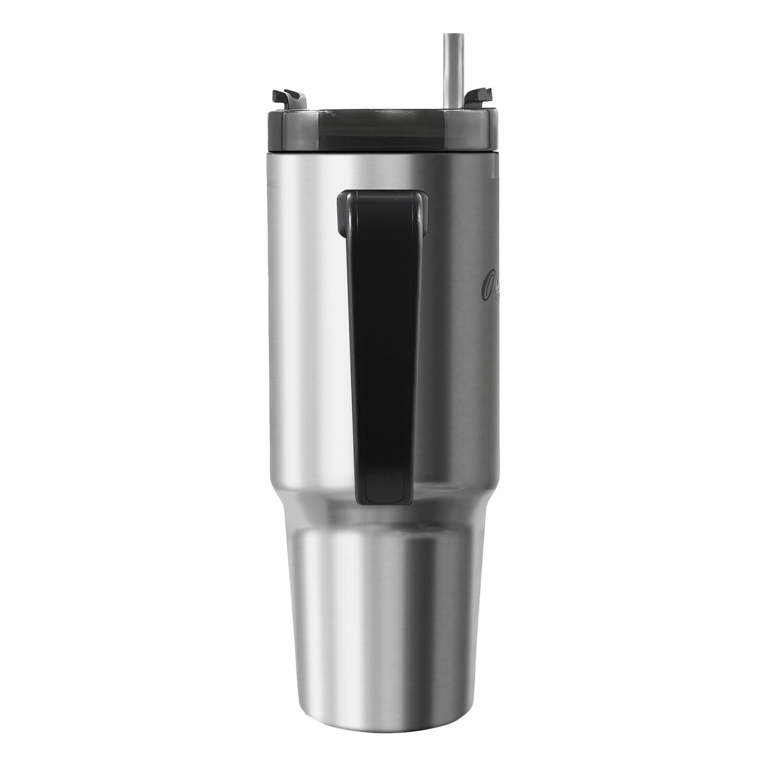 OUTDOORS PROFESSIONAL OUTD9034 30-Oz. Stainless Steel Double-Walled Insulated Tumbler with Straw (Stainless Steel)