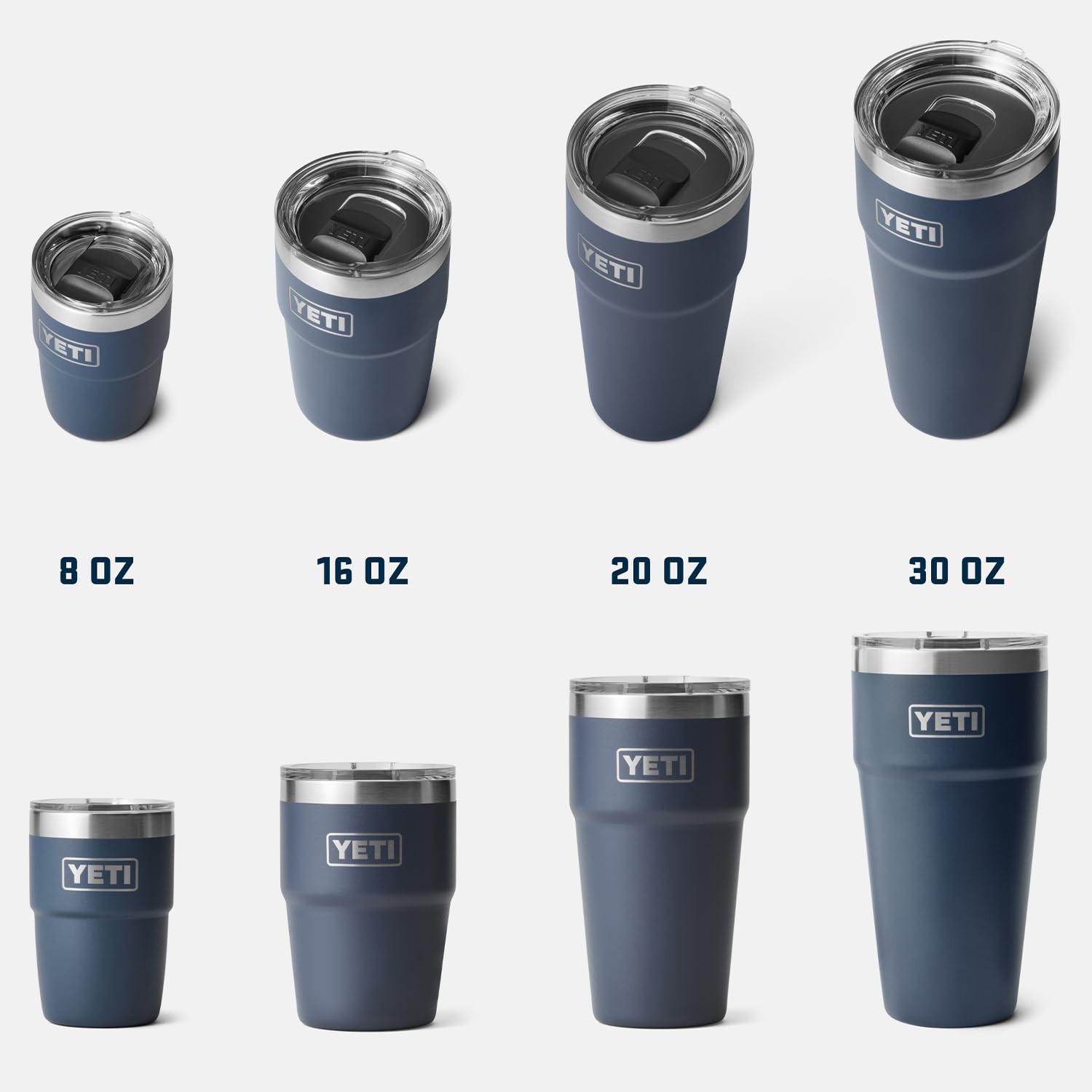 YETI Rambler 16 oz Stackable Tumbler, Vacuum Insulated, Stainless Steel with MagSlider Lid, Rescue Red