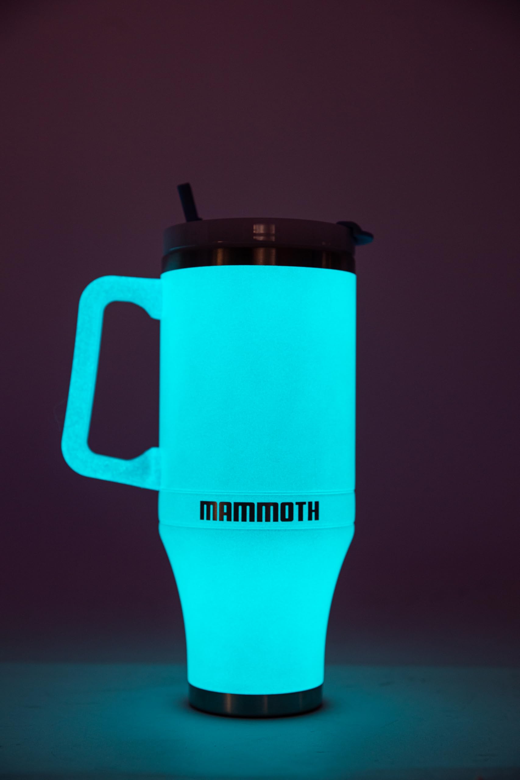 Mammoth Ascent Light Blue Glow in the Dark 40 oz Tumbler with Handle