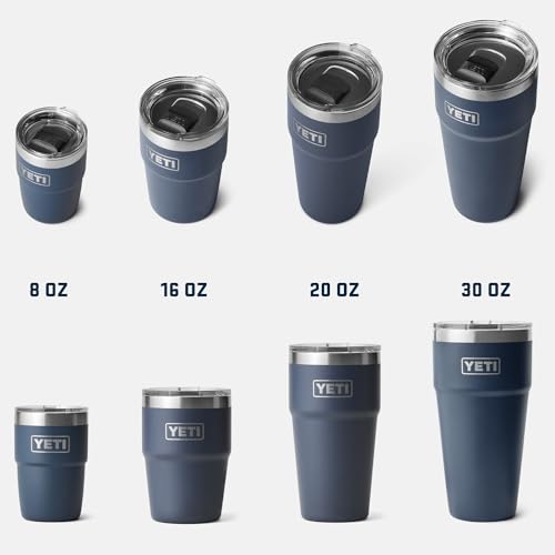YETI Rambler 20 oz Stackable Tumbler, Stainless Steel, Vacuum Insulated with MagSlider Lid, Black