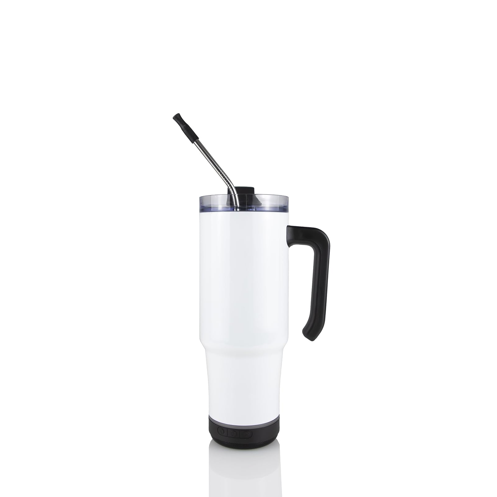 Hogg 30oz Sublimatable Grippy Speaker Tumbler DIY, Customizable, Add Logo, Vinyl, Alcohol Ink, or Glitter & Epoxy, Bulk/Wholesale Tumblers (White)