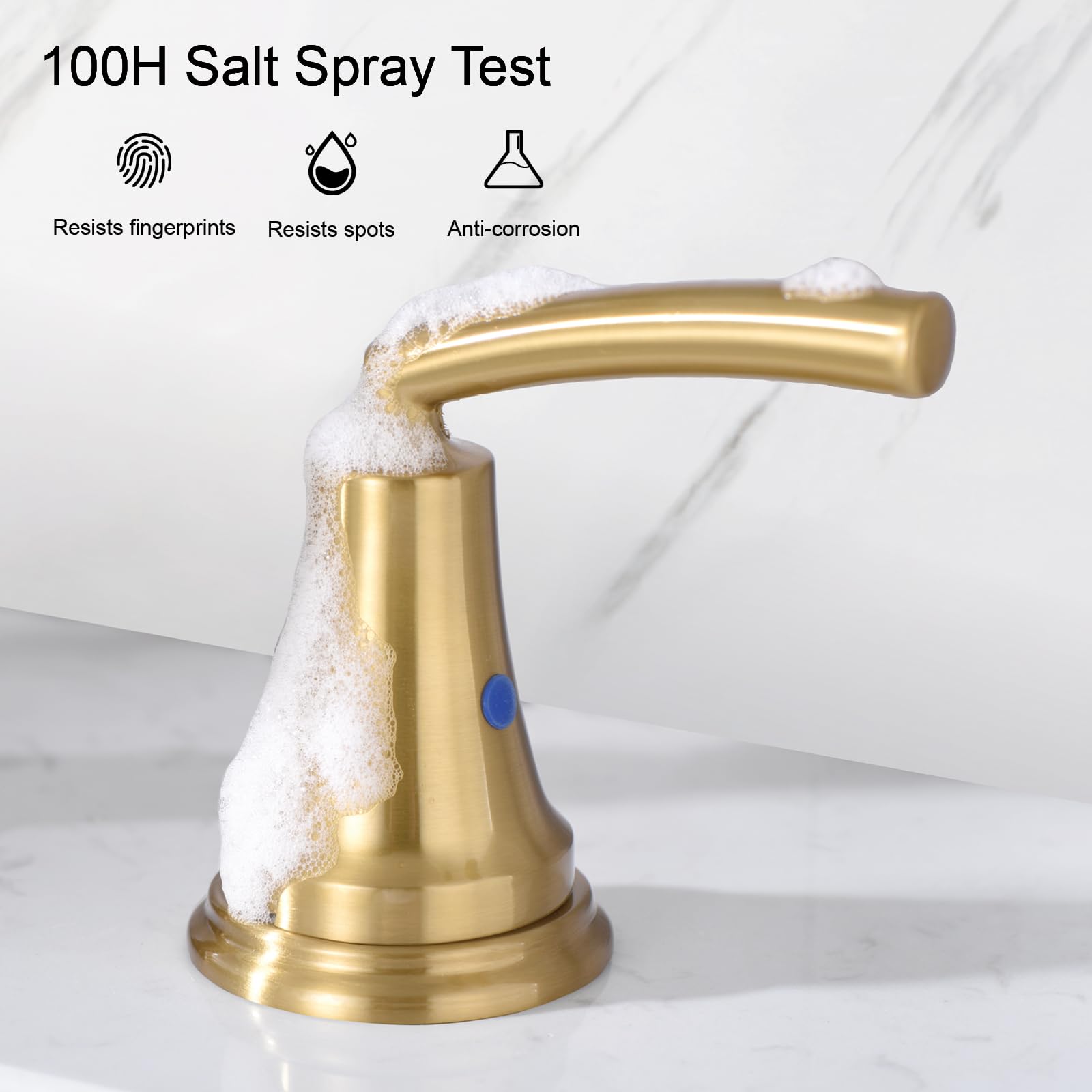 RKF Faucet- Replacement Lever Handles with Valve Faucet Accessory Faucet Parts Faucet Kit Brushed Gold B023