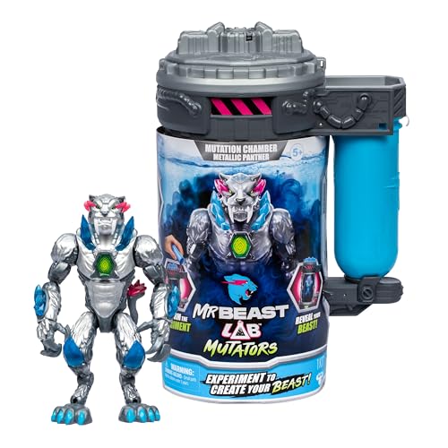 MrBeast Lab Mutators, Mutate The Ultimate Beast Mutators. Perform The Experiment, Release a MrBeast Metallic Panther Action Figure. 3 to Collect!