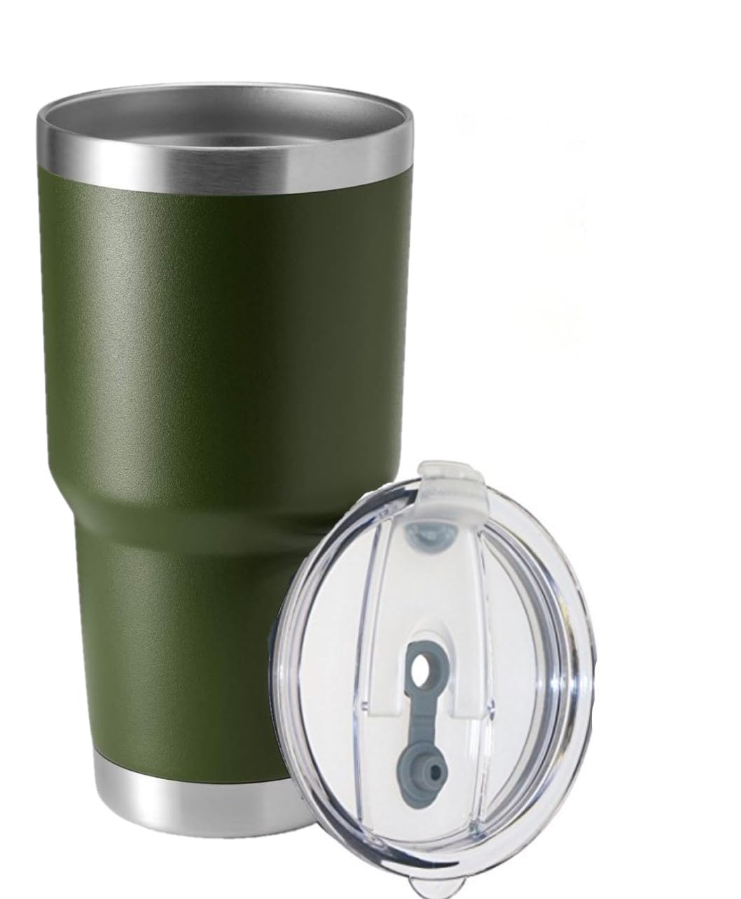30oz Tumbler, Stainless Steel Vacuum Insulated Coffee Tumbler Cup, Double Wall Powder Coated Travel Mug, (Army Green)
