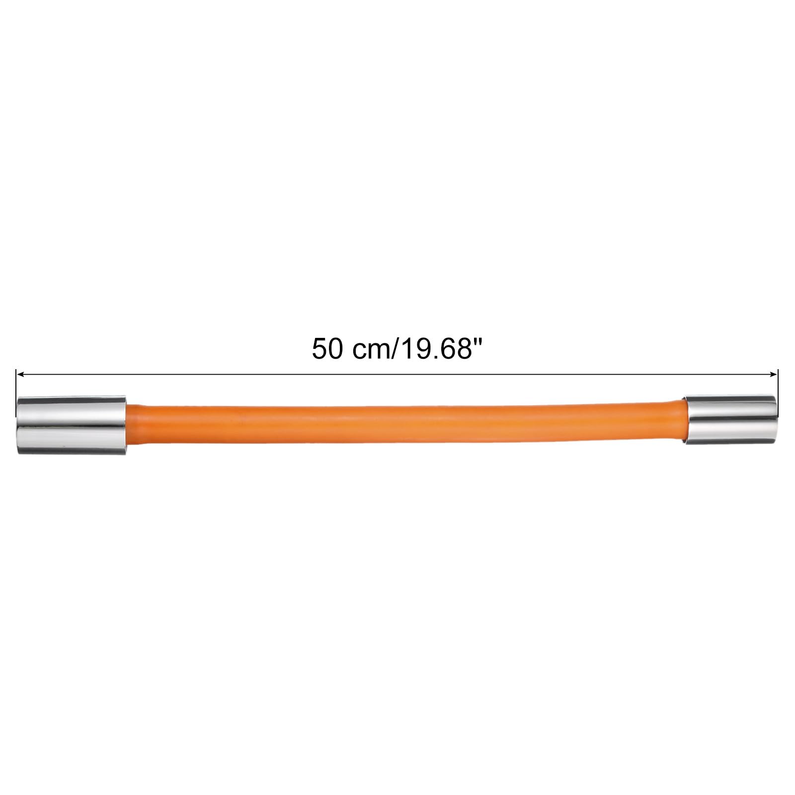 uxcell Foaming Extension Tube, Faucet Lengthen Extender, Sink Drain Extension Tube, Bathroom Faucet Extender, Extension Flexible Water Hose Adapter Orange (50cm)