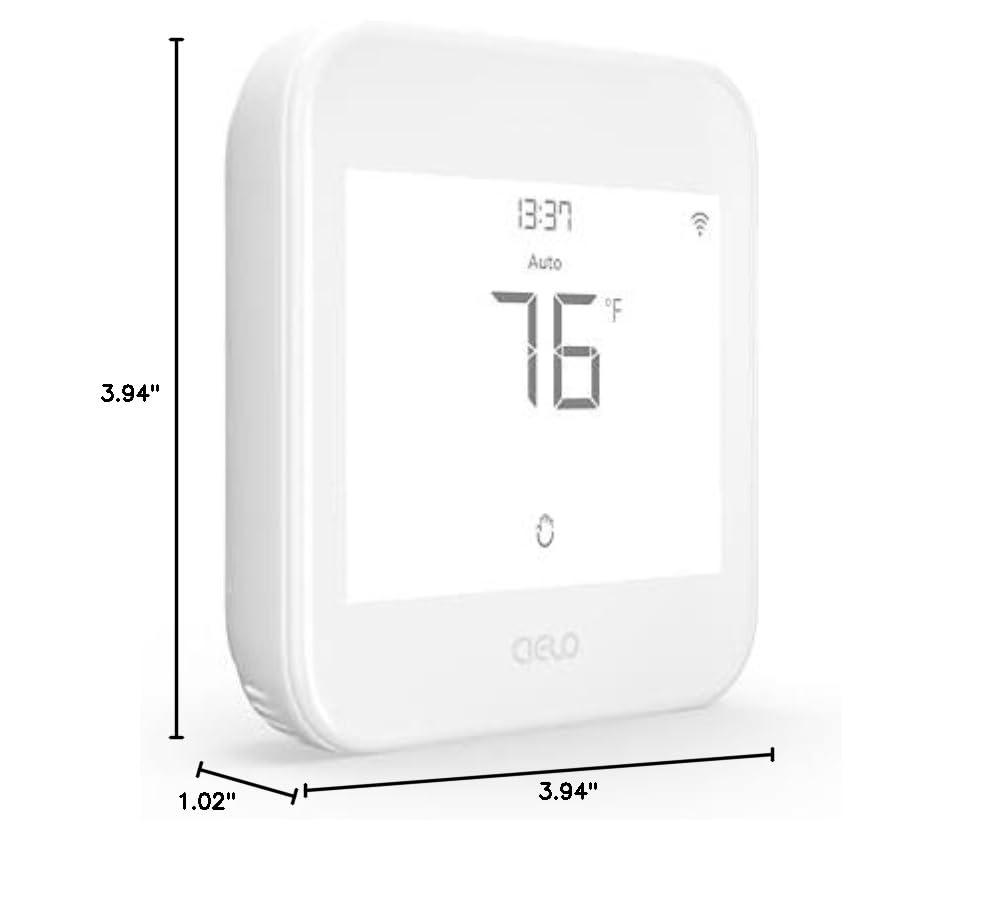 Cielo Smart Thermostat Eco | Energy Star Certified Thermostat | Supports Conventional Systems up to (2H/2C) & Heat Pumps (4H/2C) | Free C-Wire Adapter in Box | NOT for Mini Split Systems | (White)