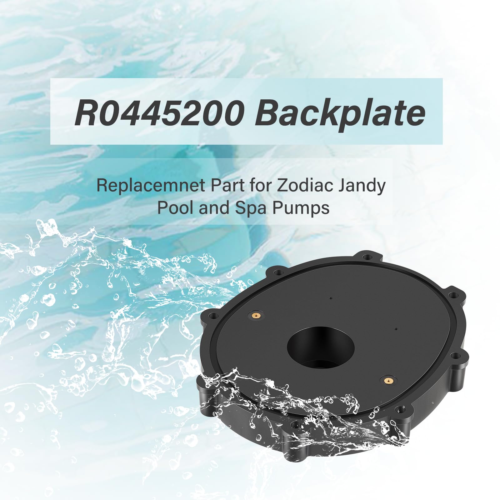 Upgrade Version R0445200 Backplate Fit for Zodiac Jandy ePump, Stealth, PlusHP, Waterfall, MaxHP Series Pumps Models JEP, SHPF/SHPM, PHPF/PHPM, SWF, MHPM