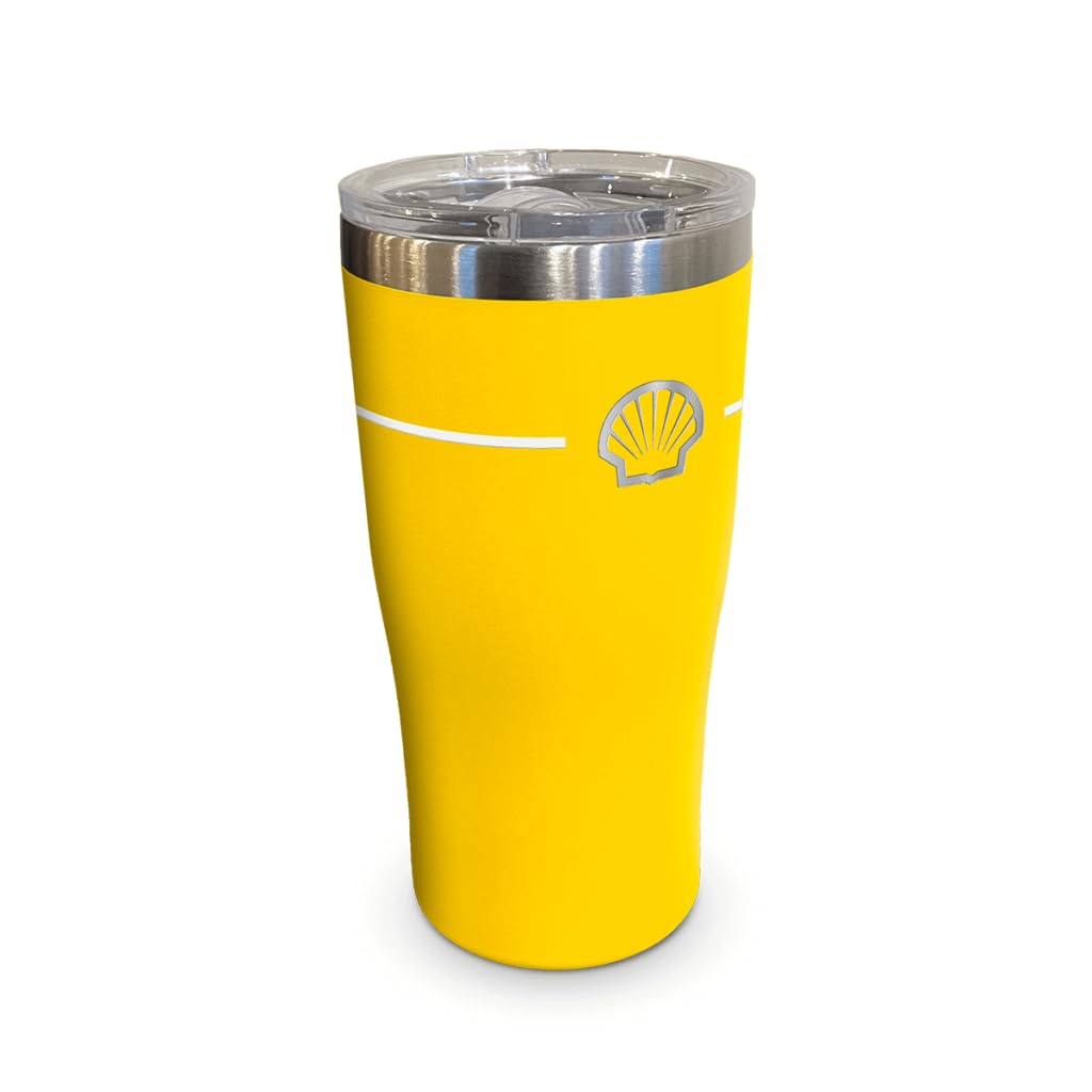 Shell 20 oz Tumbler With Double Wall Insulation and Clear Spill Proof Lid-Yellow