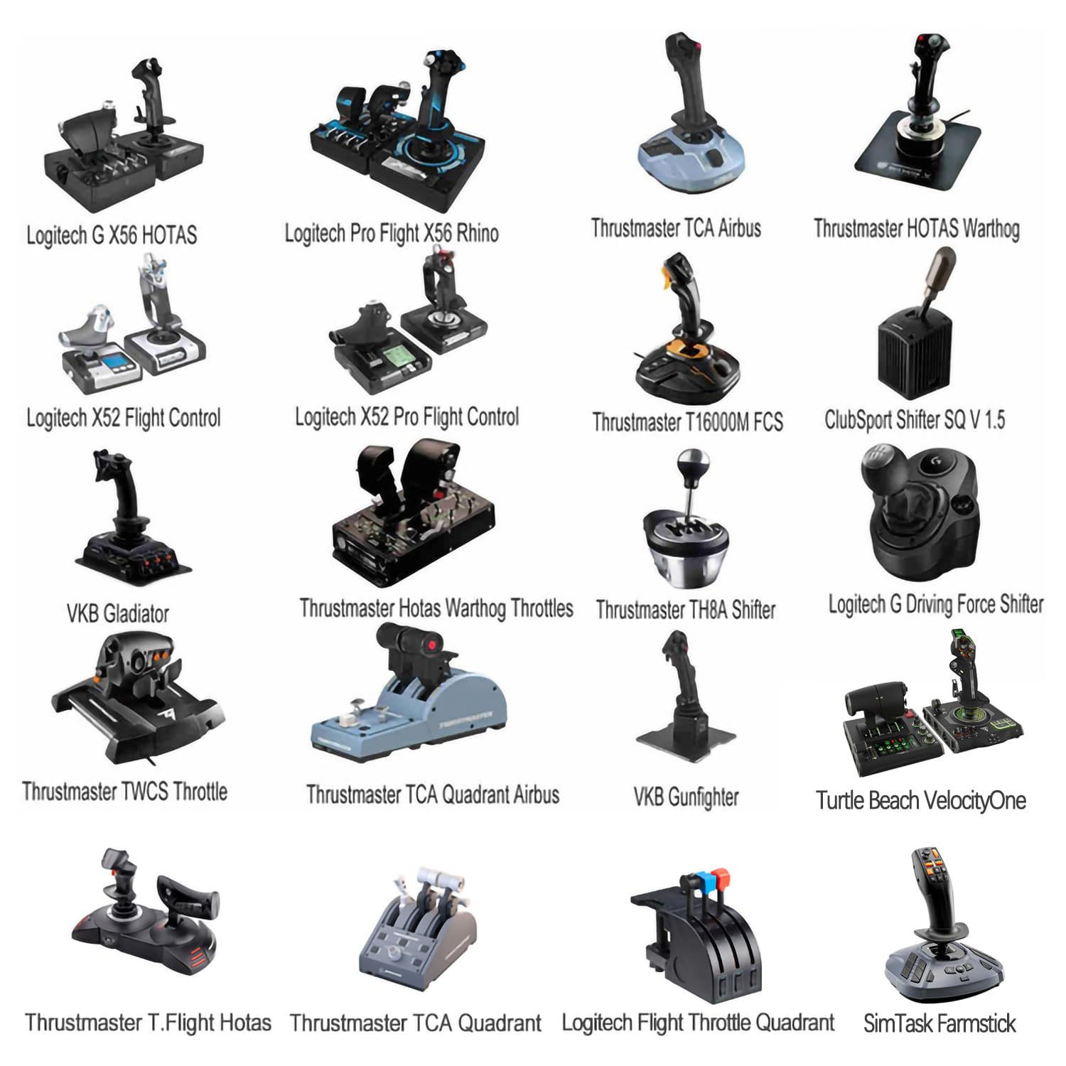 EG STARTS 2 Set Chair Mount for Flight Sim Game Joystick, Throttle & Hotas Systems Compatible with Logitech G X56, X52, X52 Pro, Thrustmaster T-Flight Hotas, TCA, T.16000M