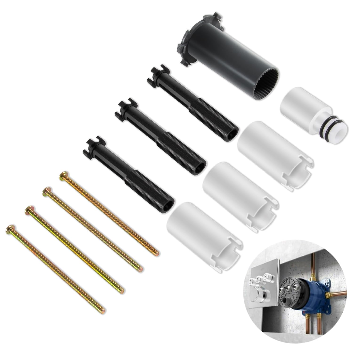 Replacement for Grohe 14048000 Universal Extension Set, Fits for Grohtherm SmartControl Trims with Up to 3-Function, 25MM, 1-pack