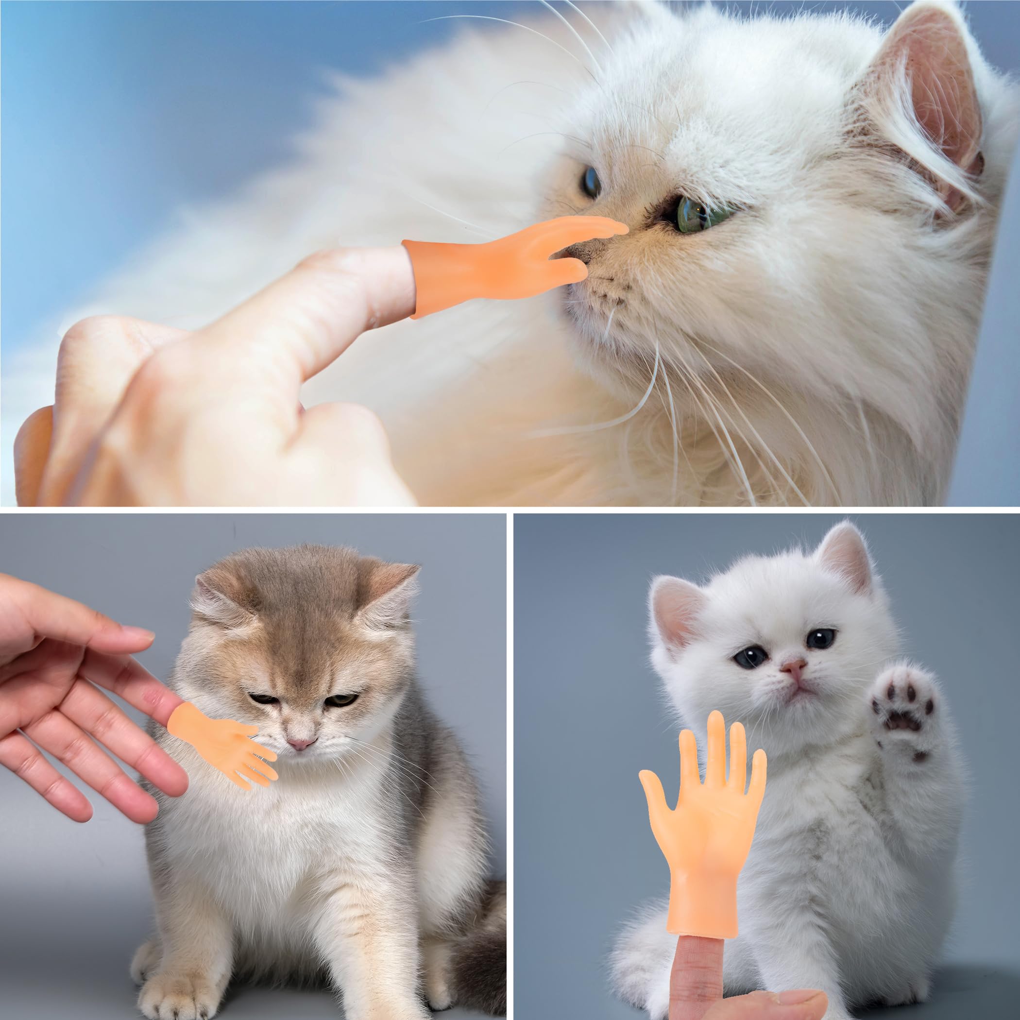 30 Pcs Tiny Finger Hands Mini Fingers Funny Hand Puppets, Miniature Small Hands for Finger Puppets Show, Gag Performance, Cute Little Hand Finger for Party Favors