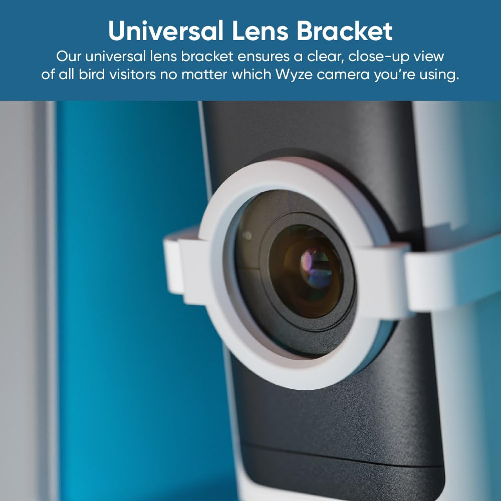 Bird Feeder Camera Case Compatible with Wyze Battery Camera Pro, Wyze Cam Outdoor v1/v2, Wyze Camera v4/v3/v3 Pro, 5 DIY Mounting Methods, Equipped with a Macro Lens (Camera NOT Included)