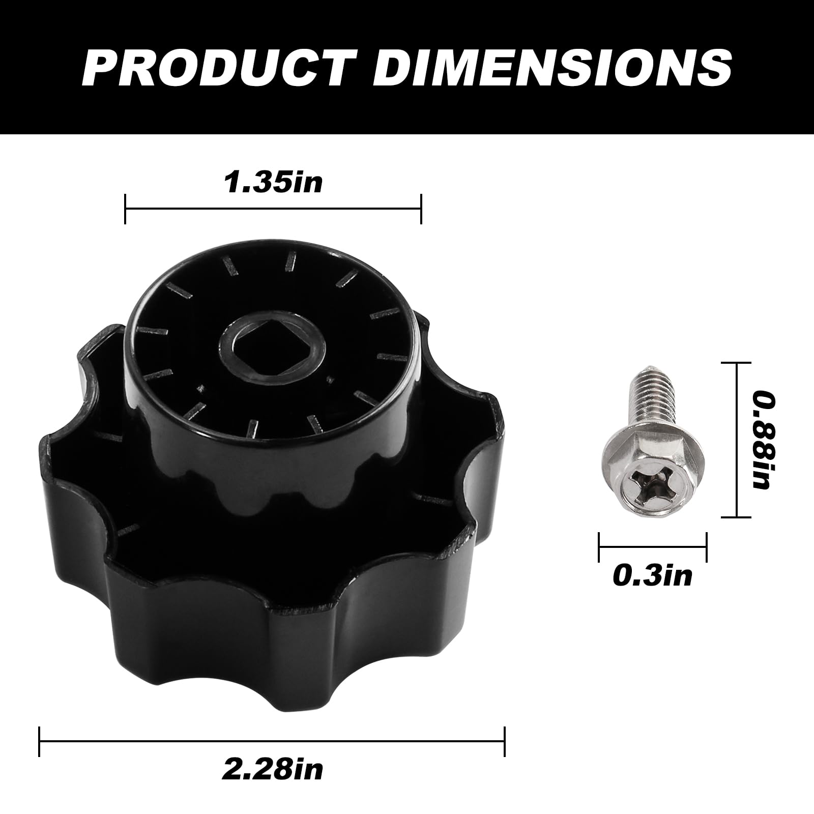 Niahm 630-7965 Faucet Handle Replacement Fits for Mansfield Wall Hydrants 300, 400, and 500 Series Wall Hydrants, Wall Hydrant Handle Kit