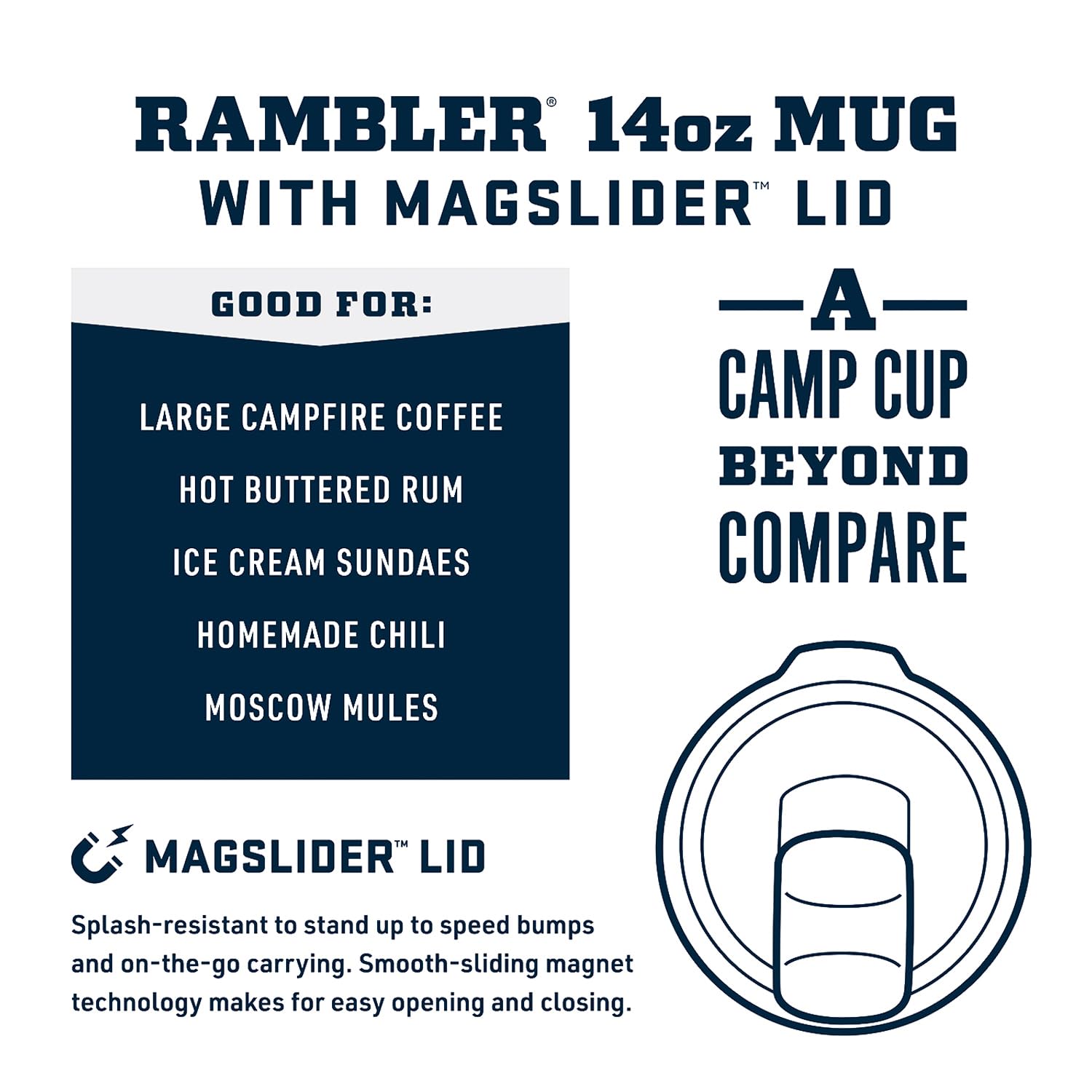 YETI Rambler 14 oz Stackable Mug, Vacuum Insulated, Stainless Steel with MagSlider Lid, Agave Teal