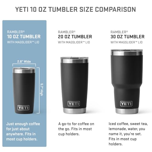YETI Rambler 10 oz Tumbler, Stainless Steel, Vacuum Insulated with MagSlider Lid, Agave Teal