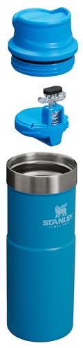 Stanley Classic Trigger Action Travel Mug – Leak Proof + Packable Hot & Cold Thermos – Double Wall Vacuum Insulated Tumbler for Coffee, Tea & Drinks – BPA Free Stainless-Steel, 16 Oz, Azure
