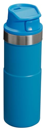 Stanley Classic Trigger Action Travel Mug – Leak Proof + Packable Hot & Cold Thermos – Double Wall Vacuum Insulated Tumbler for Coffee, Tea & Drinks – BPA Free Stainless-Steel, 16 Oz, Azure