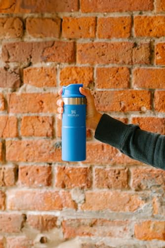 Stanley Classic Trigger Action Travel Mug – Leak Proof + Packable Hot & Cold Thermos – Double Wall Vacuum Insulated Tumbler for Coffee, Tea & Drinks – BPA Free Stainless-Steel, 16 Oz, Azure