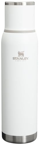 Stanley Adventure-to-Go Vacuum Bottle 1.4 qt | Wide Mouth with Leakproof Cup Lid | Keep Drinks Hot or Cold | Packable for Travel | Insulated Stainless Steel Thermos | BPA-Free | Frost