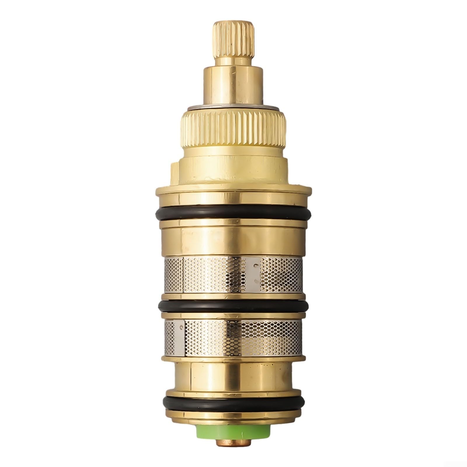 Cartridge for Thermostatic Valve, Brass Replacement Thermostat Cartridge Bath Mixer Faucet Shower Valve Repair Kit, Shower Valve Cartridge Assembly(F)