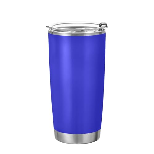 innewgogo Blue 20 oz Stainless Steel Vacuum Insulated Tumbler for Women Men Reusable Water Bottle with Leak-proof Lid & Straw Iced Coffee Cup for Water Iced Tea Coffee Home Office School Gym