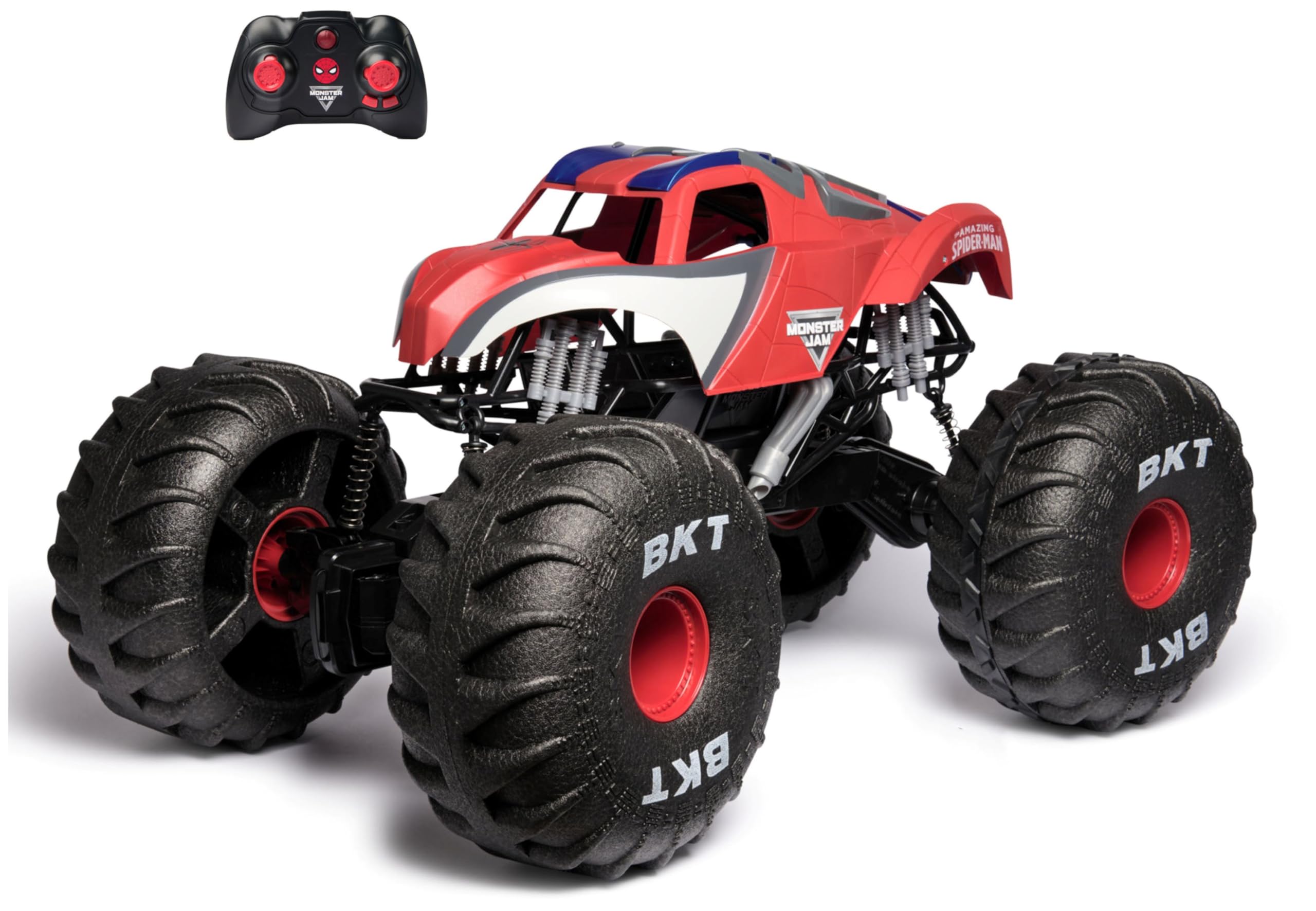 Monster Jam Marvel Mega Spider-Man RC Monster Truck, All-Terrain, Over 2 Feet Long, 1:6 Scale, Super Hero Kids Toys for Boys and Girls Ages 4 and Up