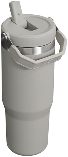 Stanley IceFlow Stainless Steel Tumbler - Vacuum Insulated Water Bottle for Home, Office or Car Reusable Cup with Straw Leak Resistant Flip Cold for 12 Hours or Iced for 2 Days, Ash, 30OZ